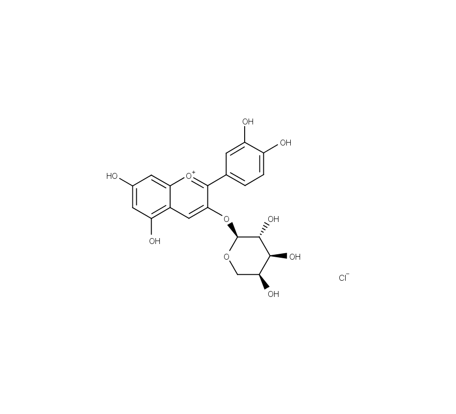 Cyanidin-3-O-arabinoside chloride 0908 S, CAS 27214-72-8 - Cyanidin ...