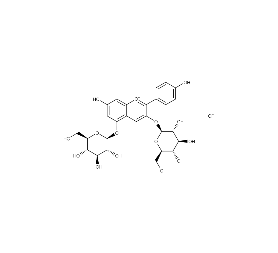 Pelargonin chloride 0903, CAS 17334-58-6 - Pelargonidin - Extrasynthese